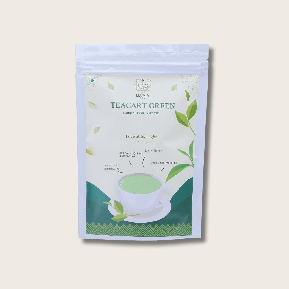 Teacart Green Tea| Antioxidant to Reviltalize (50gm)- Lluvia Tea
